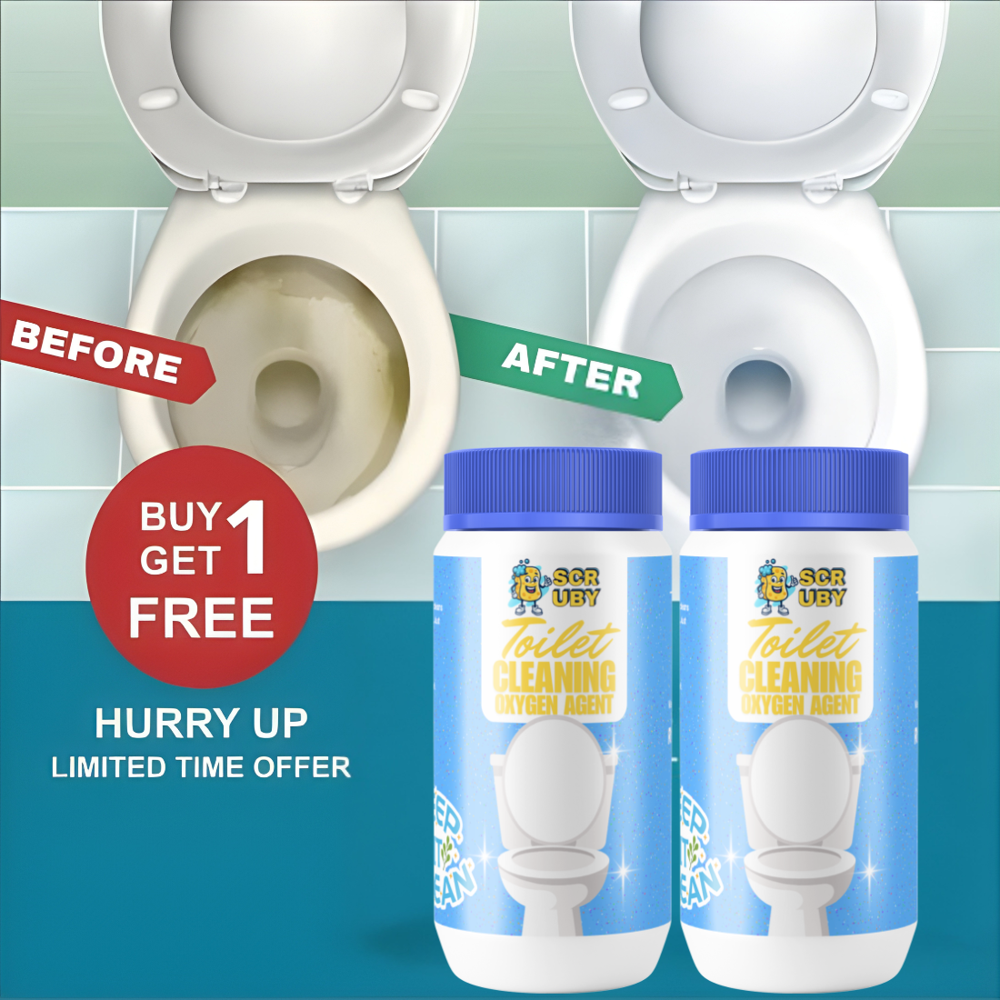 Powerful Toilet Cleaning Oxygen Agent – Scruby - Cleaning Made scrub Free